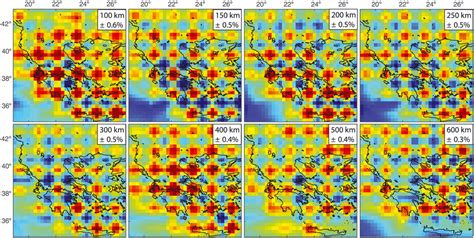 checkerboard resolution tests at the same depths shown in figure 3