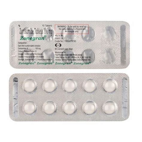 Zonegran Tablets Zonisamide 100 Mg At Rs 239stripe In Nagpur Id