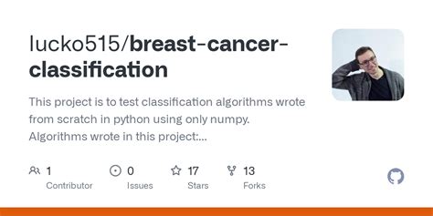 Github Lucko Breast Cancer Classification This Project Is To Test Classification