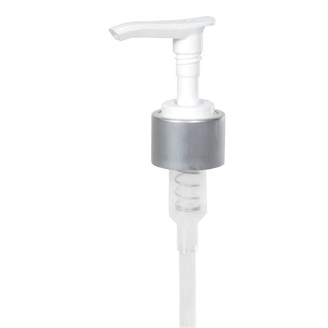 24 410 Brushed Aluminum White Smooth Lotion Pump 6 1 16 Dip Tube U