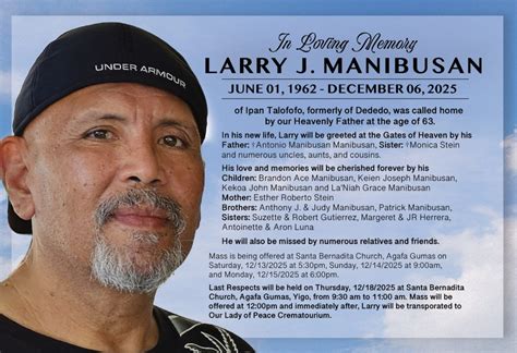 Larry J Manibusan Our Lady Of Peace Memorial Plans And Gardens