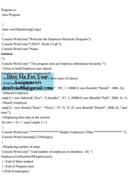 program cs class program { static void main string[] args pdf