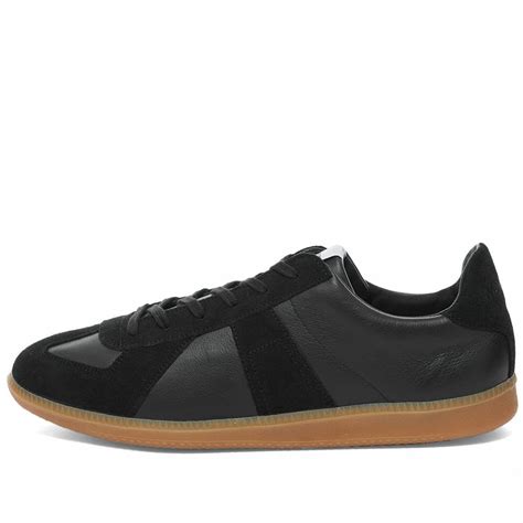 Novesta Mens German Army Trainer Leather Sneakers In Blackgum Novesta