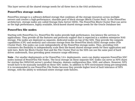 Powerflex Storage Layer Solution Insight Oracle Analytics Server With Dell Powerflex