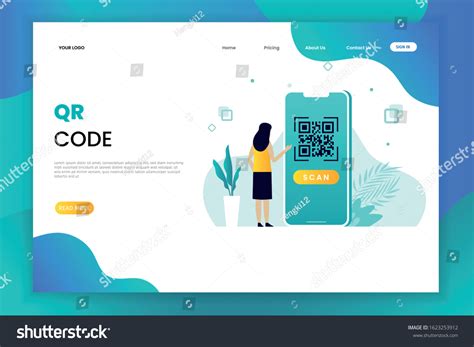 Qr Code Scanning Vector Illustration Concept Stock Vector Royalty Free 1623253912 Shutterstock