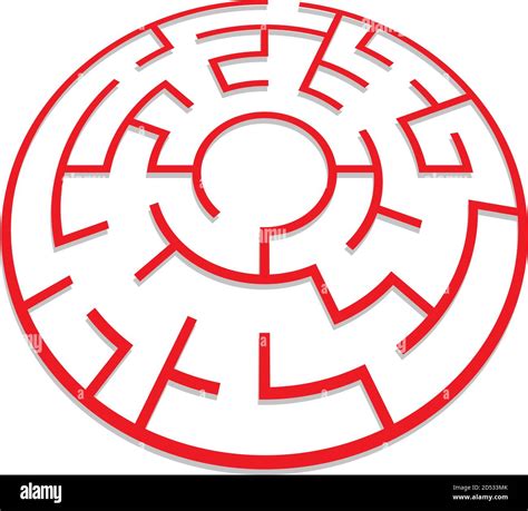 Solvable 3d Maze Labyrinth Puzzle Game Vector Illustration Stock