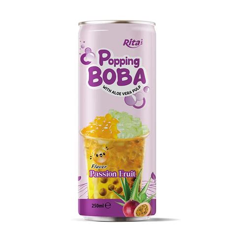 Tea Drink Supplier Bubble Tea Passion Fruit Flavor 250ml Can