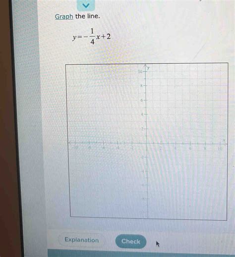 solved graph the line y 1 4 x 2 explanation check [coordinate geometry]