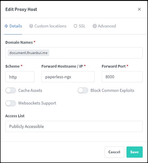 cấu hình npm làm reverse proxy cho docker container trên cùng máy chủ