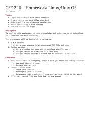 Unix/Linux Shell Commands and Bash Scripting Assignment | Course Hero