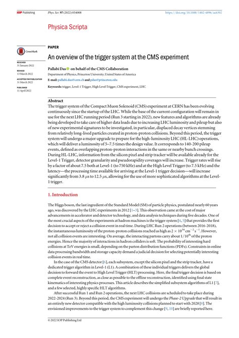 An Overview Of The Trigger System At The Cms Experiment
