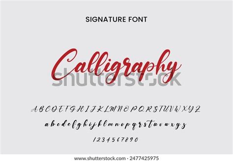 Hand Drawn Vector Alphabet Script Font Stock Vector Royalty Free 2477425975 Shutterstock
