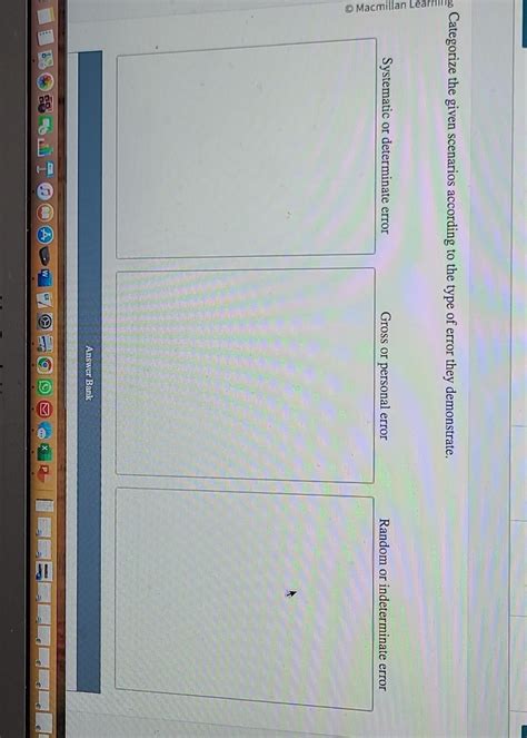 categorize the given scenarios according to the type