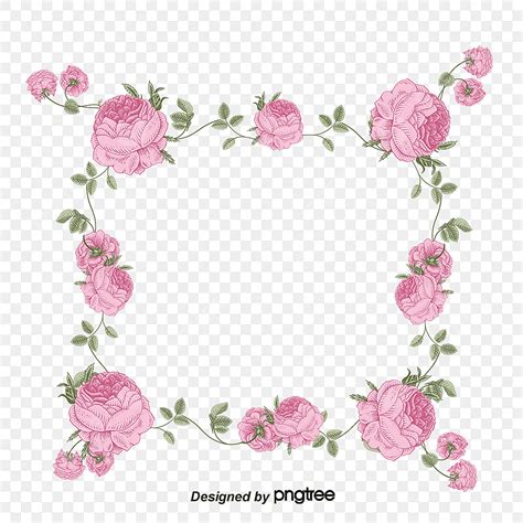 벡터 평촉 작은 신선한 꽃 일러스트 테두리 장식 꽃들 작은 신선한 틀 Png 일러스트 및 Psd 이미지 무료 다운로드 Pngtree