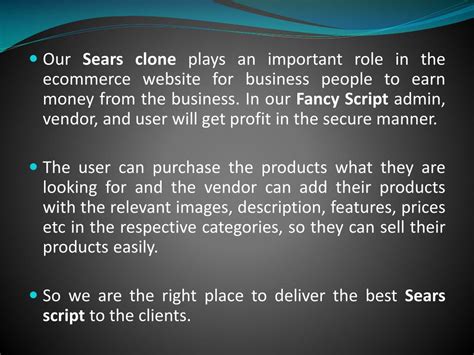 ppt fancy script zappos clone sears script powerpoint