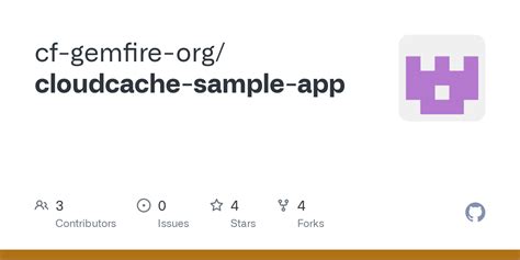 GitHub Cf Gemfire Org Cloudcache Sample App