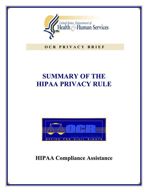 Summary Of The Hipaa Privacy Rule Phern