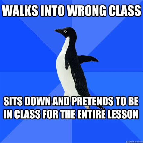 Walks Into Wrong Class Sits Down And Pretends To Be In Class For The