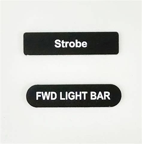 Custom Light Bar And Strobe Light Switch Label J0694 Comfort House
