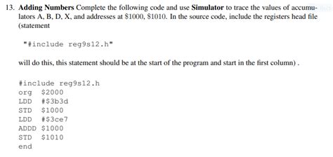 Solved Adding Numbers Complete The Following Code And Chegg
