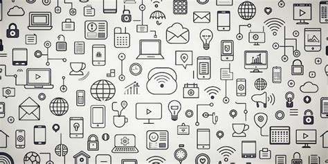 Seamless Pattern Of Technology Devices And Icons On A Minimalist Background A Seamless Pattern