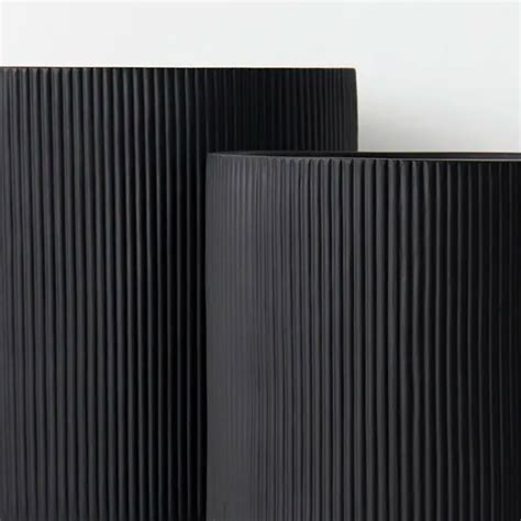 Linear Pot Set Of 2 Black Extra Large Forest Field