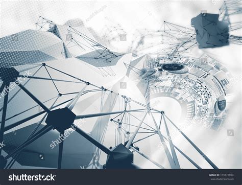 Technology Background Abstract Structure Circuit Stock Illustration Shutterstock
