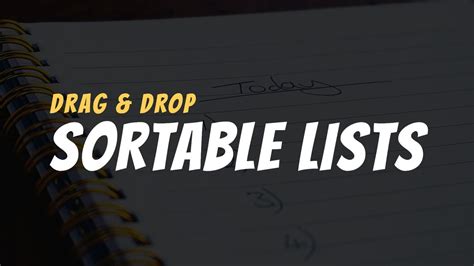 Drag And Drop Sortable Lists In Ruby On Rails Youtube