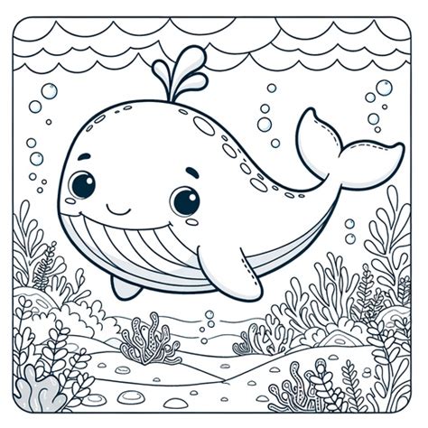 Underwater Gray Whale Coloring Page 4 Free Printable Pages
