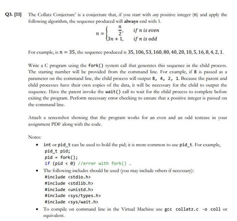 Solved Q The Collatz Conjecture Is A Conjecture Chegg
