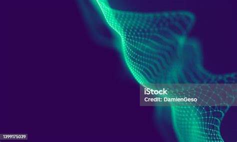 보라색 배경에 추상 파란색 기하학적 입자 연결 구조 과학 파란색 배경 미래 기술 Hud 요소 점과 선을 뿜어내는 빅 데이터 및 비즈니스 신경얼기에 대한 스톡 벡터 아트 및