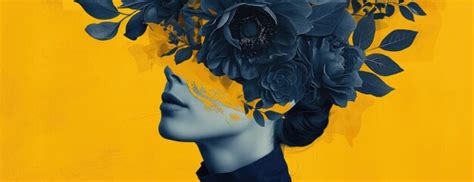 Premium Photo Modern Minimalism Collage Female Portrait Floral