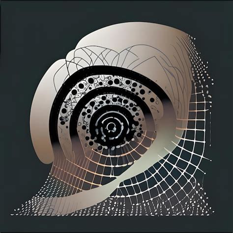 Premium AI Image An Abstract Image Of Lines Dots And Curves That Create
