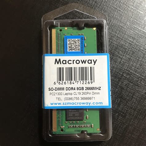 Mem Nb Ddr4 8gb 2666mhz Macroway Hightec S A