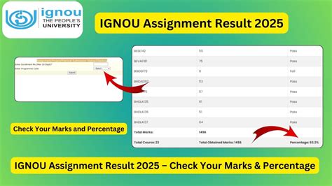 Ignou Assignment Result 2025 Check Your Marks And Percentage Online Ignou Assignment Result 2025 Check Your Marks And Percentage Online