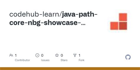 Github Codehub Learn Java Path Core Nbg Showcase Database