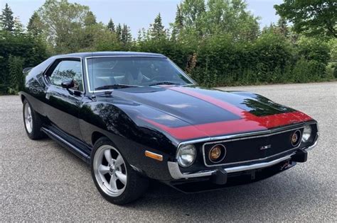 Classic Black And Red Amc Javelin Muscle Car