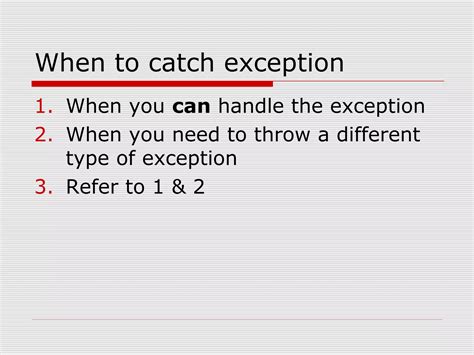Exception Handling In Java Ppt
