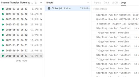 Workflow Run History Some Logs Not Showing 💬 Workflows Retool Forum