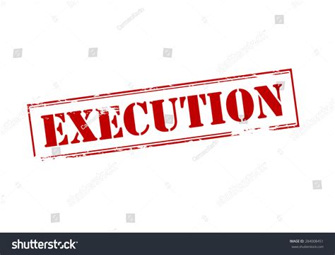 Rubber Stamp Word Execution Inside Vector Stock Vector Shutterstock