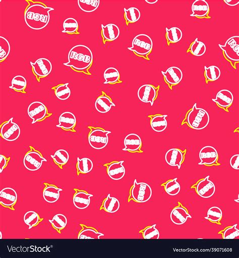 Line Speech Bubble With Rgb And Cmyk Color Mixing Vector Image