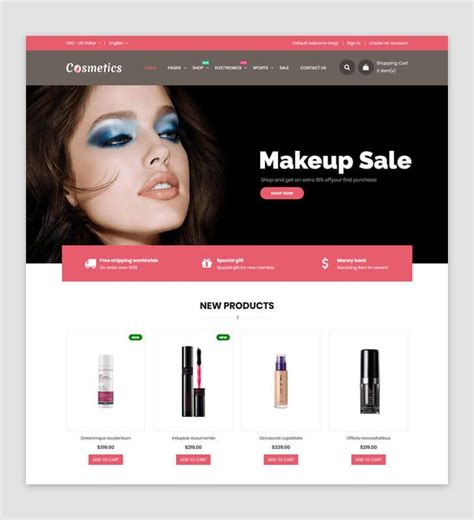 Cosmetics Fashion Responsive Magento 2 Theme