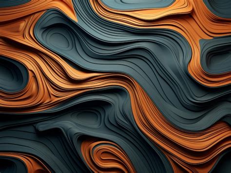 Premium Photo Organic Flowing Lines Texture Background