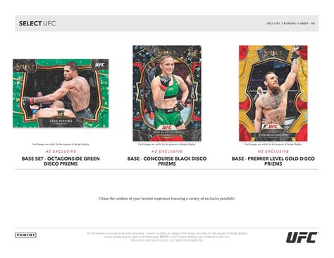 2023 panini select ufc h2 trading cards