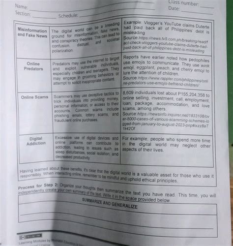 Name Class Number Date Section Schedule StudyX