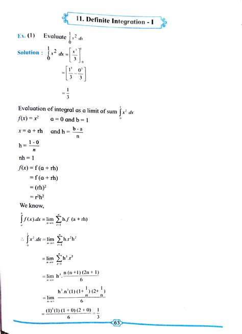 Solution Definite Integration Part 1 Mathematics Problems Solutions