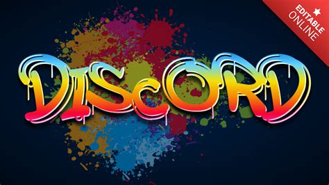 Discord Graffiti Spray Editable Street Style Text Effect Generator