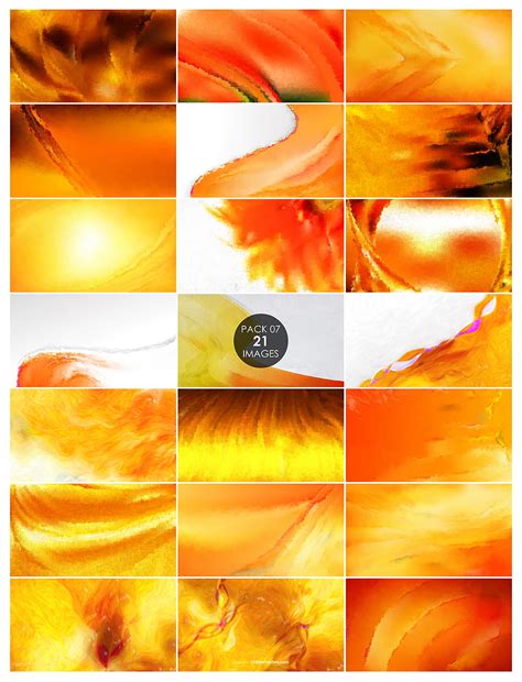 21 حزمة خلفية ألوان مائية برتقالية Uidownload