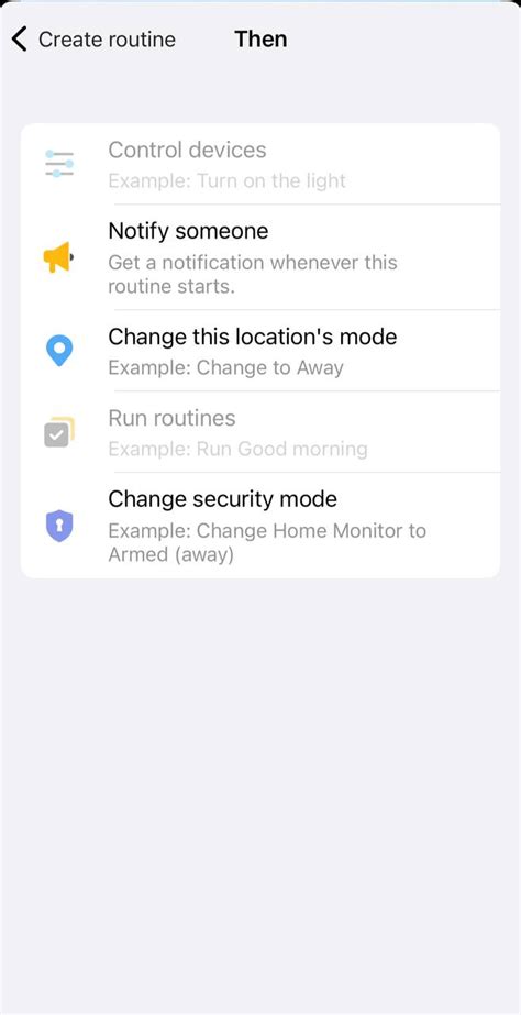 routine creating in smartthings mobile app support smartthings