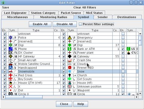 filtering by symbol